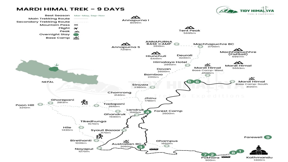 Mardi Himal Trek | 9 Days Itinerary - Tidy Himalaya