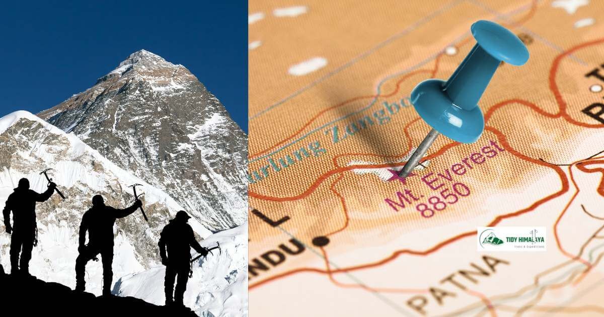 Where is Mount Everest Located? - Tidy Himalaya